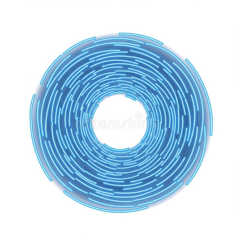 Abstract Blue Light Circle Rotating Spiral Design Stock Illustration ...