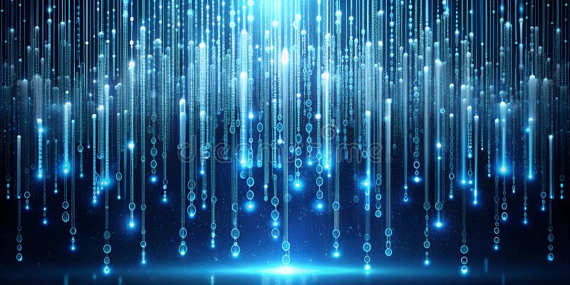 Abstract Blue Light Data Stream Background for Technology and Science ...