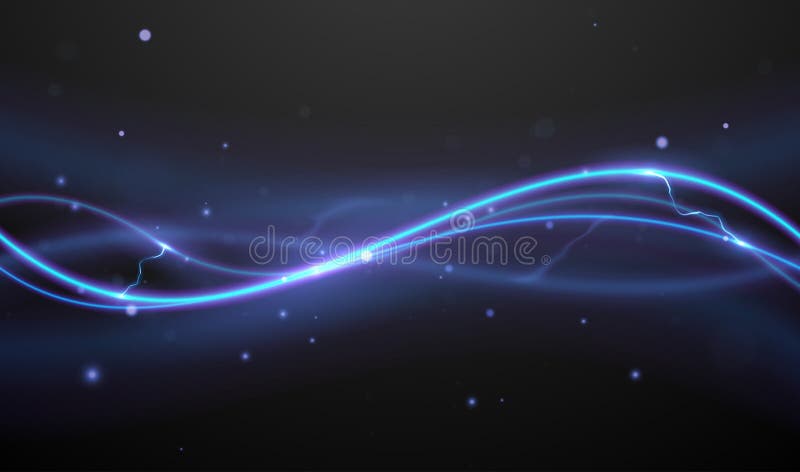 Abstract Blue Light Electric Lines Background Stock Vector ...