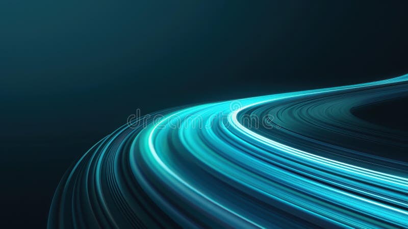 Abstract Blue Light Flows Across a Textured Dark Surface, Symbolizing ...