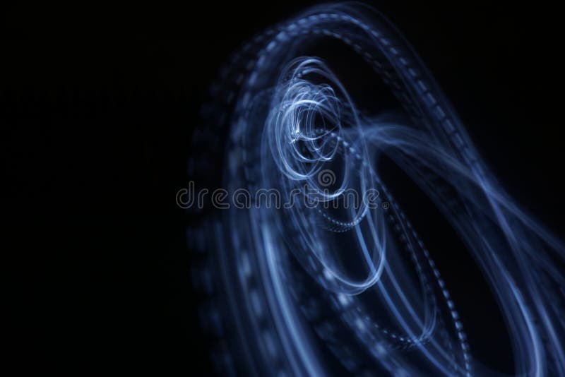 Abstract of a Blue Light Getting Away. Stock Photo - Image of line ...