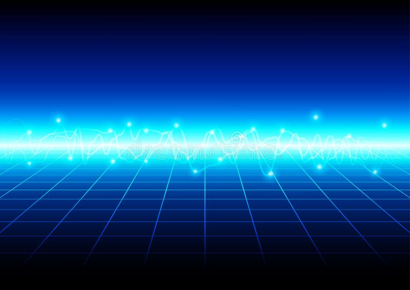 Abstract Blue Light with Grid Technology Background. Illu Stock Vector ...