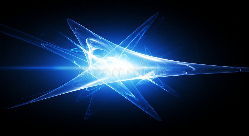 Abstract Blue Light Illusion Featuring Overlapping, Semi-transparent ...