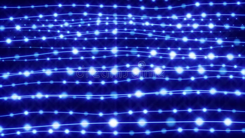 Abstract Blue Light Lines with Glowing Dots Background Loop Stock Video ...