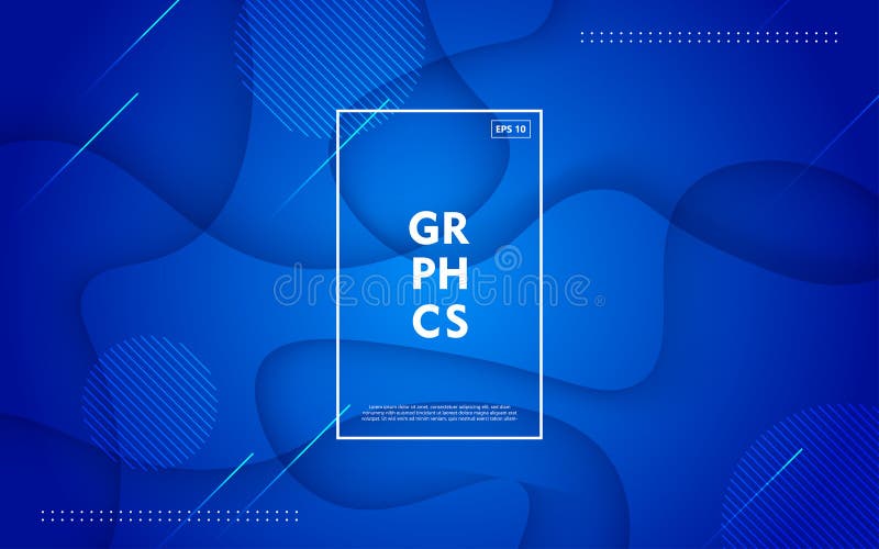 Abstract Blue Light Modern Geometric Dynamic Wave Shadow Shape ...