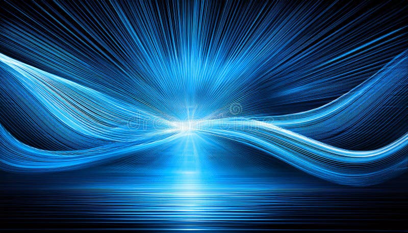 Abstract Blue Light Motion Waves, Gradient Background, for Documents ...