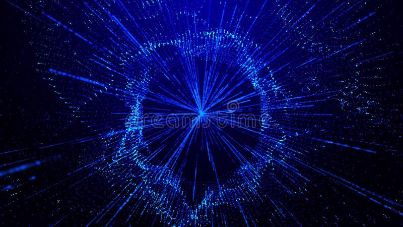 Abstract Blue Light Particle Motion Black Hole on Blue Gradient ...