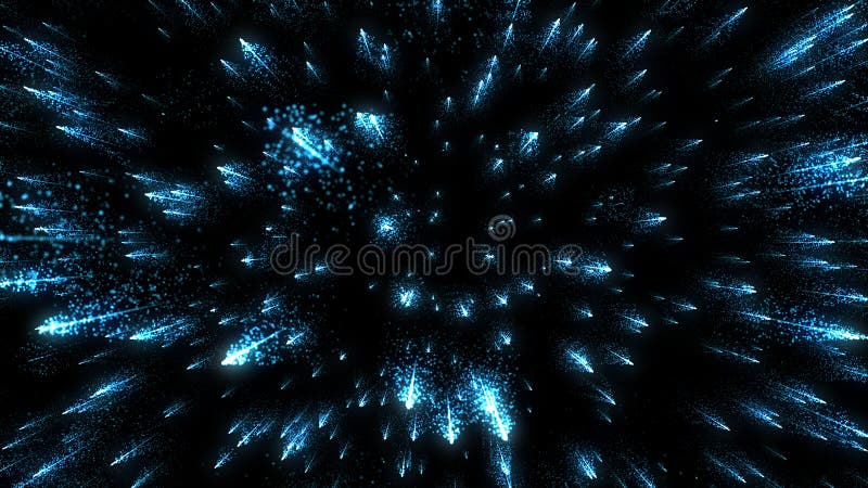 Abstract Blue Light Particles Background Stock Illustration ...