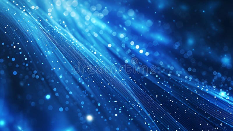 Abstract Blue Light and Particles Creating a Mesmerizing Visual Effect ...