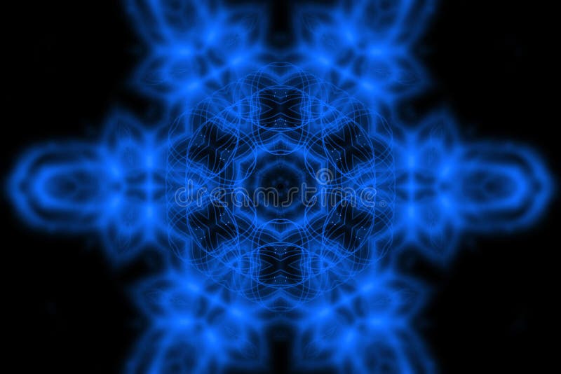 Abstract Blue Light Pattern on Black Stock Illustration - Illustration ...