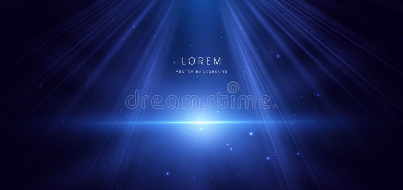 Abstract Blue Light Ray on Dark Background. Technology Data Design ...