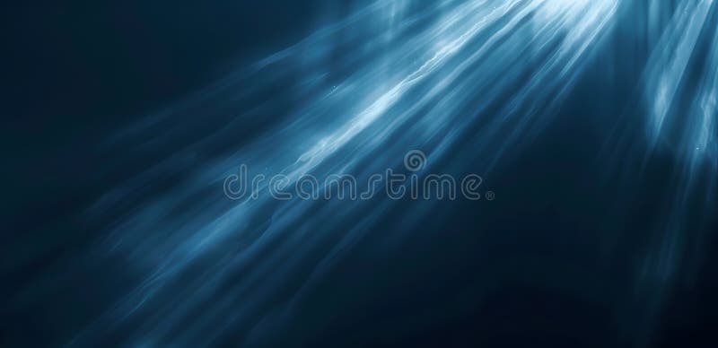 Abstract Blue Light Rays on Black Background Stock Illustration ...