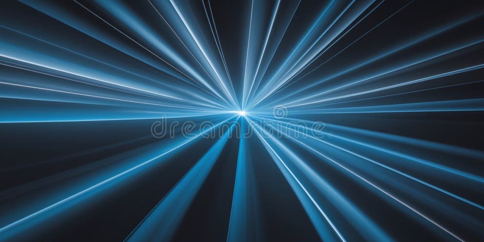 Abstract Blue Light Rays on Black Background - Dramatic Lighting Effect ...