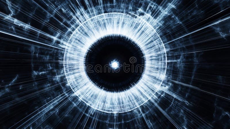 Abstract Blue Light Rays Circle Energy Burst High Quality Image Stock ...