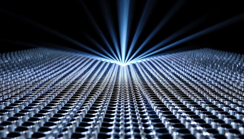 Abstract Blue Light Rays Generative AI Stock Illustration ...