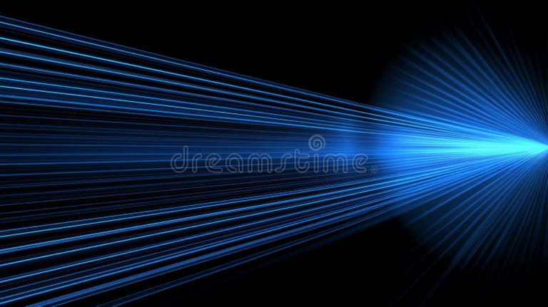 Abstract Blue Light Rays and Particles Background Stock Illustration ...