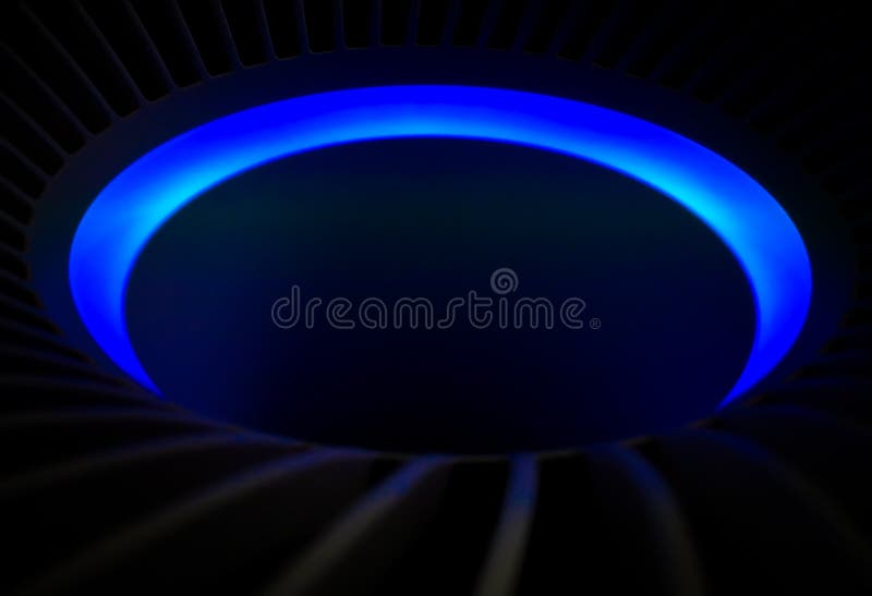 Abstract Blue Light Ring, Blue Light Circle Image on a Black Background ...