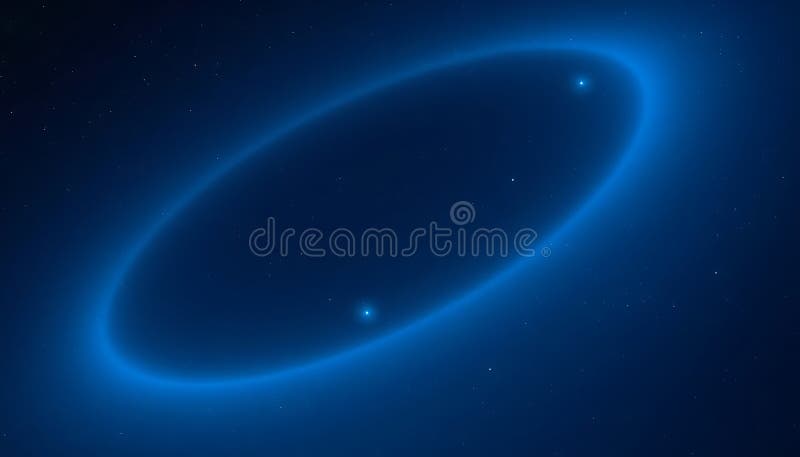 Abstract Blue Light Ring in Space, Cosmic Energy and Futuristic Design ...