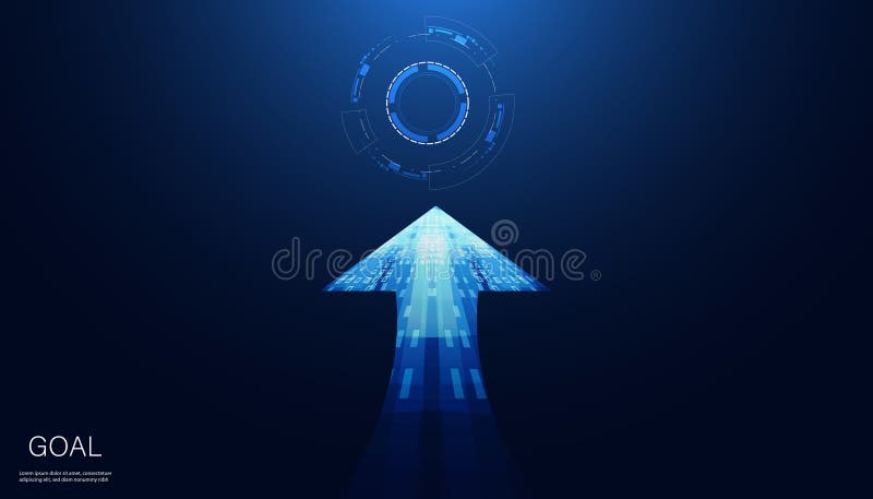 Abstract Blue Light Speed Arrow Forward Blue Background Hi-Tech Concept ...