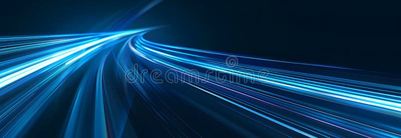 Abstract Blue Light Speed Background with Blur Effect - AI Generated ...