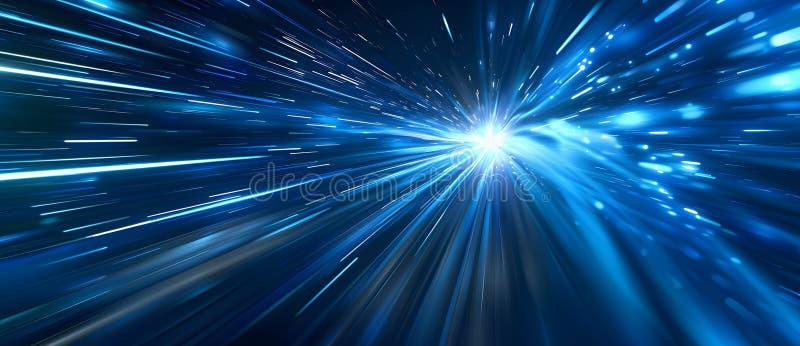 Abstract Blue Light Speed Blur Background Stock Illustration ...