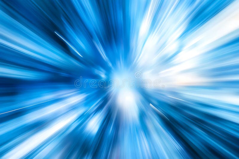 Abstract Blue Light Speed Blur Stock Illustration - Illustration of ...