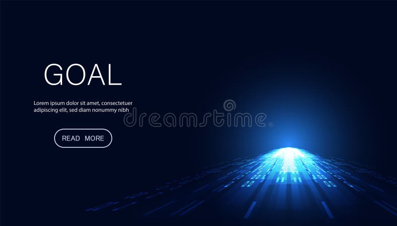 Abstract Blue Light Speed Forward Blue Background Hi-Tech Concept Goal ...