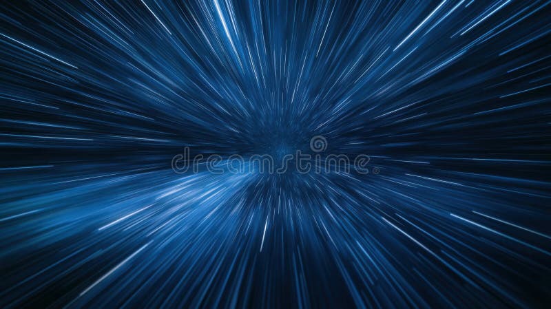 Abstract Blue Light Speed Motion Effect, Concept of Travel, Space, and ...