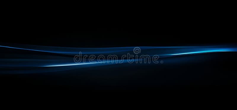 Abstract Blue Light Streaks on Black Background Dynamic Energy Design ...