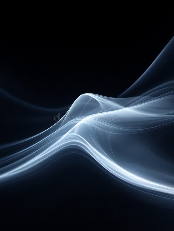 Abstract Blue Light Wave on Black Background Stock Photo - Image of ...