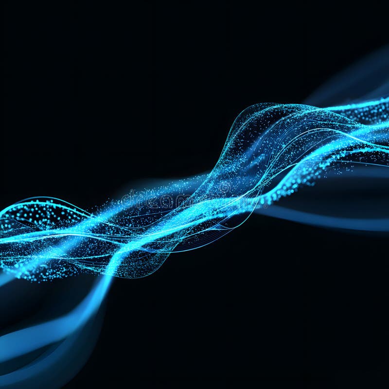 Abstract Blue Light Wave stock illustration. Illustration of energy ...