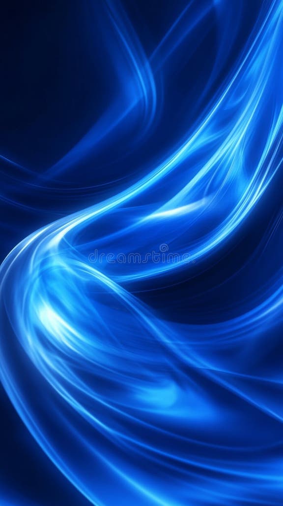 Abstract Blue Light Waves on Dark Background Stock Image - Image of ...