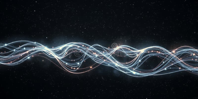 Abstract Blue Light Waves Elegant Design Background Digital Art Modern ...