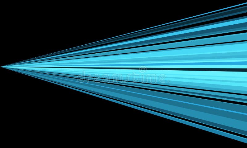 Abstract Blue Light Zoom Speed on Black Background Vector Stock Vector ...