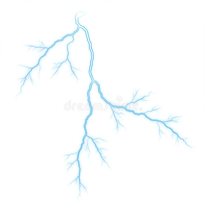 Abstract Blue Lightning Bolt Design Element Digital Art Graphic Power ...