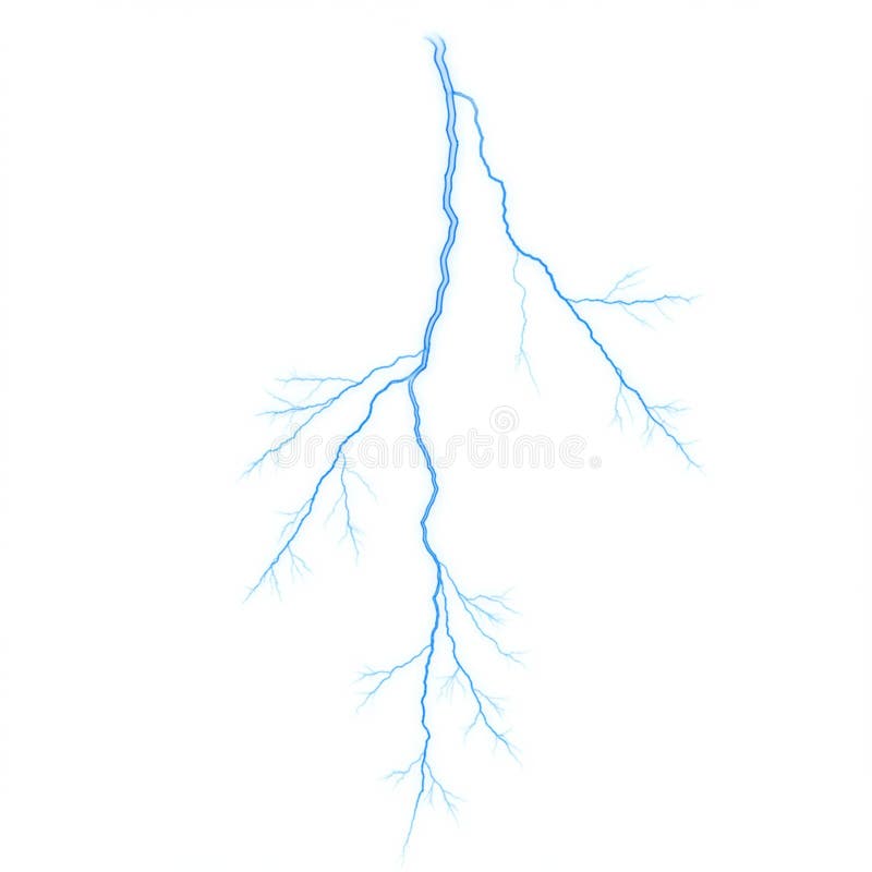Abstract Blue Lightning Bolt Branching Design Element Sky Art Power ...