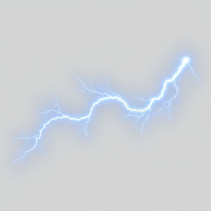 Abstract Blue Lightning Bolt Digital Art Graphic Design Element Glow ...