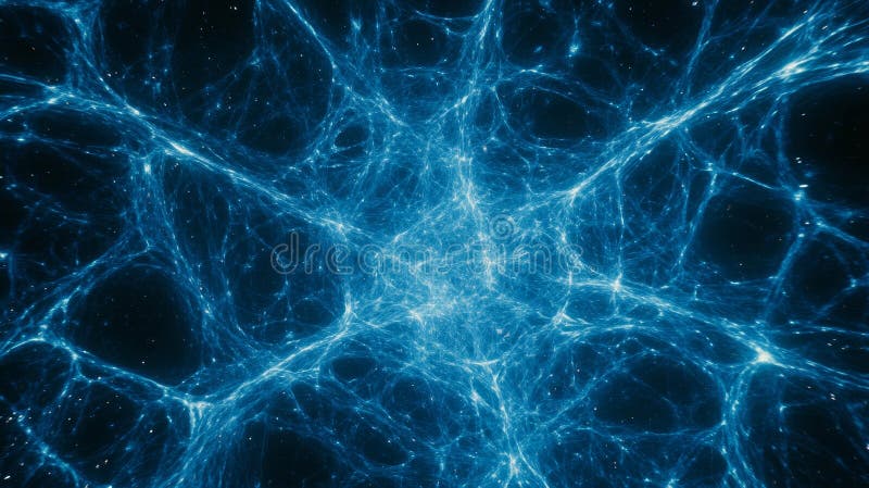 Abstract Blue Lightning Energy, Electric Background with Glowing ...