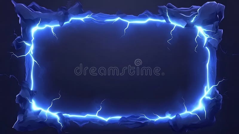 Abstract Blue Lightning Frame Rock Design Stock Photos - Free & Royalty ...