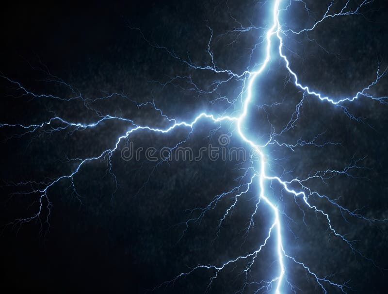 Abstract Blue Lightning, Plasma and Electrical Background Stock ...