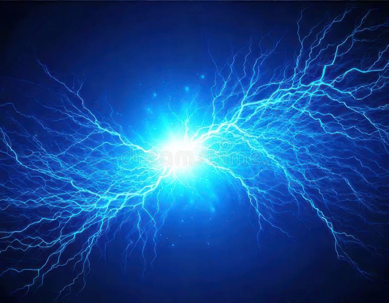 Abstract Blue Lightning Vector Science Background Stock Illustration ...