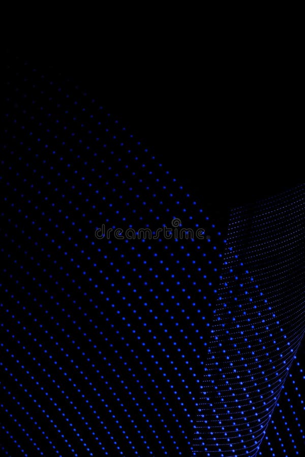 Abstract Blue Lights. Electricity in Geometric Form. Points that Form ...