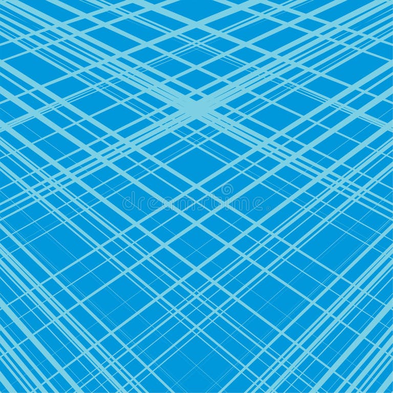 Abstract Isometric Grid with Bold and Thin Lines on Blue Background ...