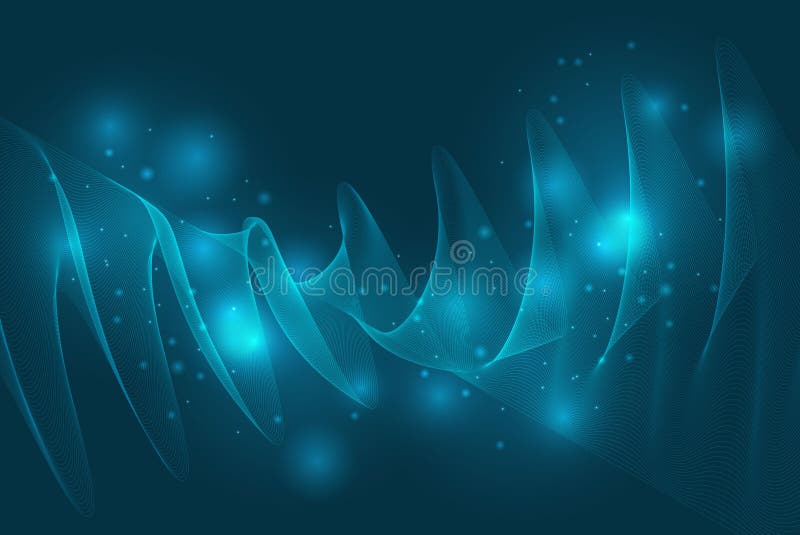 Abstract Blue Line on a Blue Background, Lighting Effects Stock Vector ...