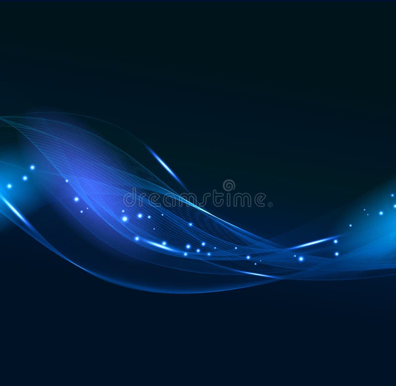 Abstract Blue Line Design on Dark Background Stock Vector ...