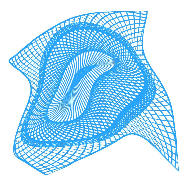 Abstract Blue Line Geometry of Ocean Stock Illustration - Illustration ...