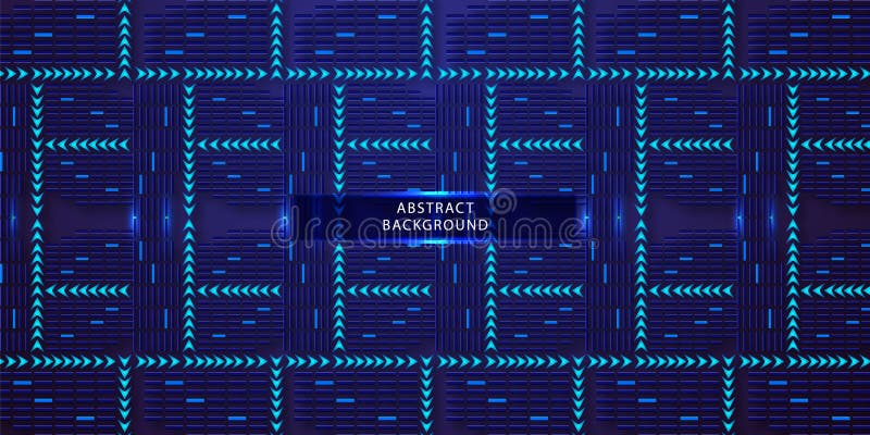 Abstract Blue Line Lighting Neon Arrow Background Design Stock Vector ...