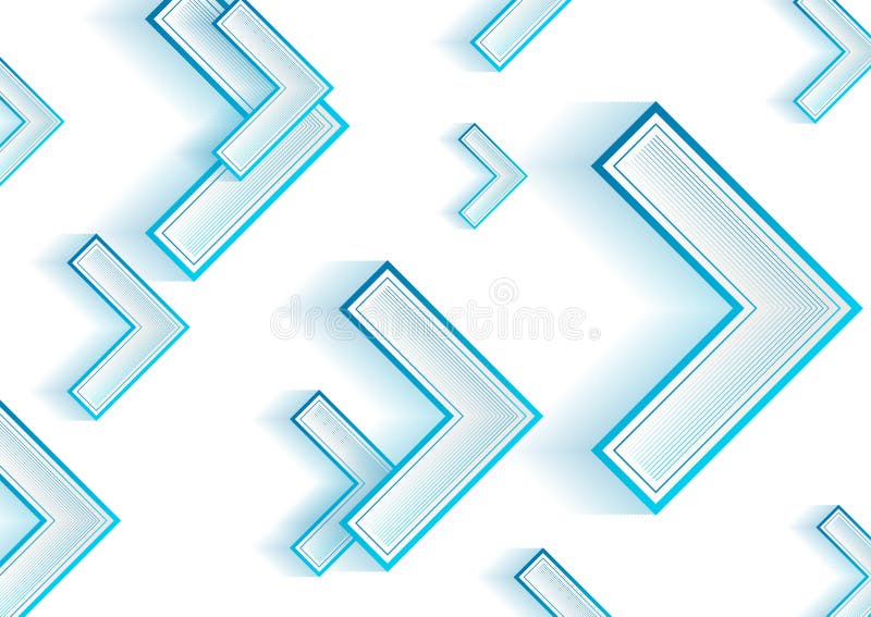 Abstract Blue Linear Arrows Geometric Tech Background Stock ...