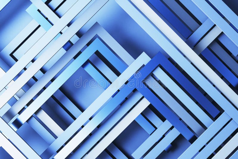 Abstract Blue Linear Backdrop. Landing Page Concept Stock Illustration ...