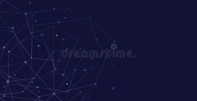 Abstract Blue Lines and Dots Background - Vector Stock Vector ...